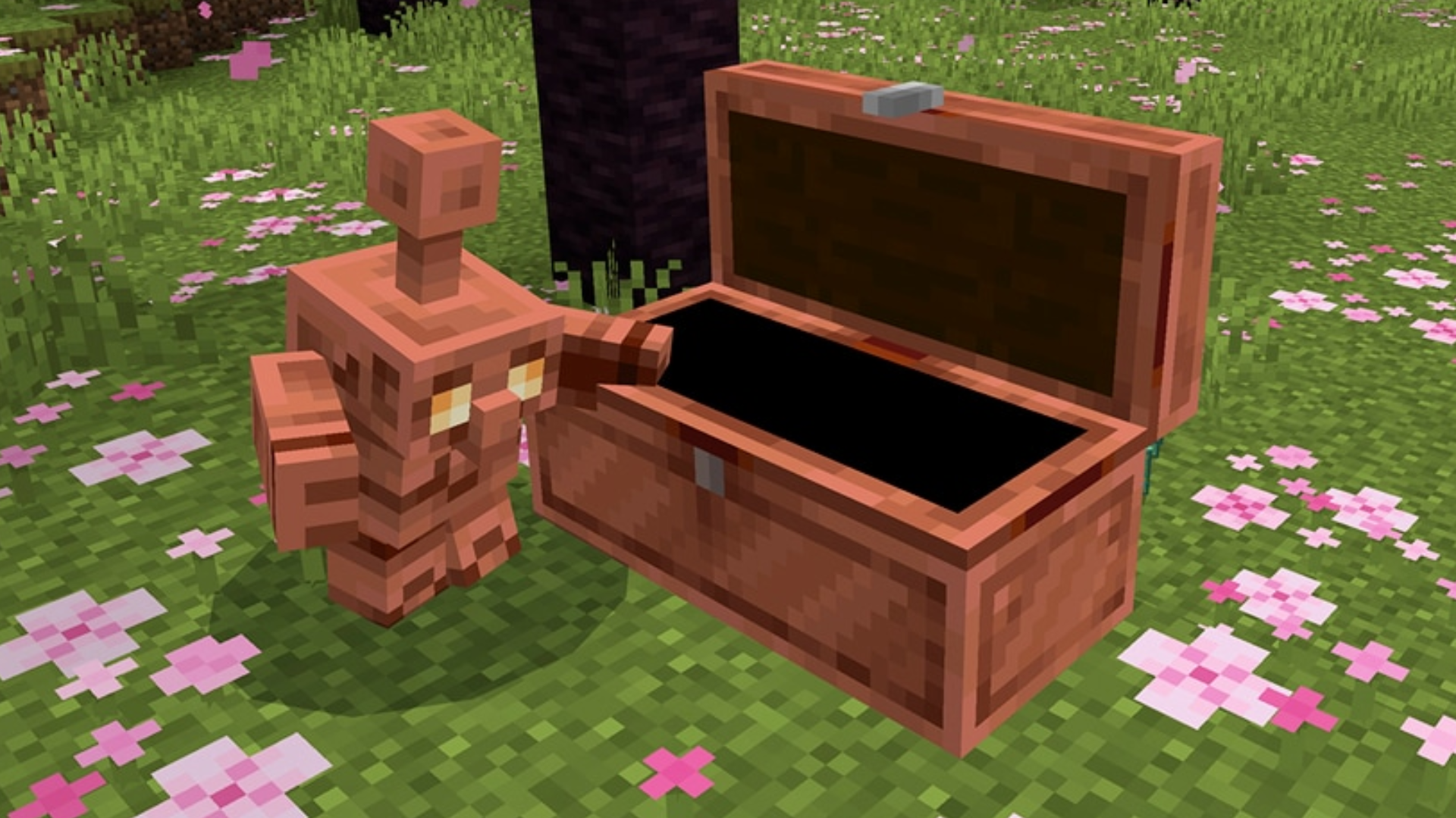 Minecraft Adds Copper Golem Statues and Shelf Blocks to Bedrock Preview - GamingHQ